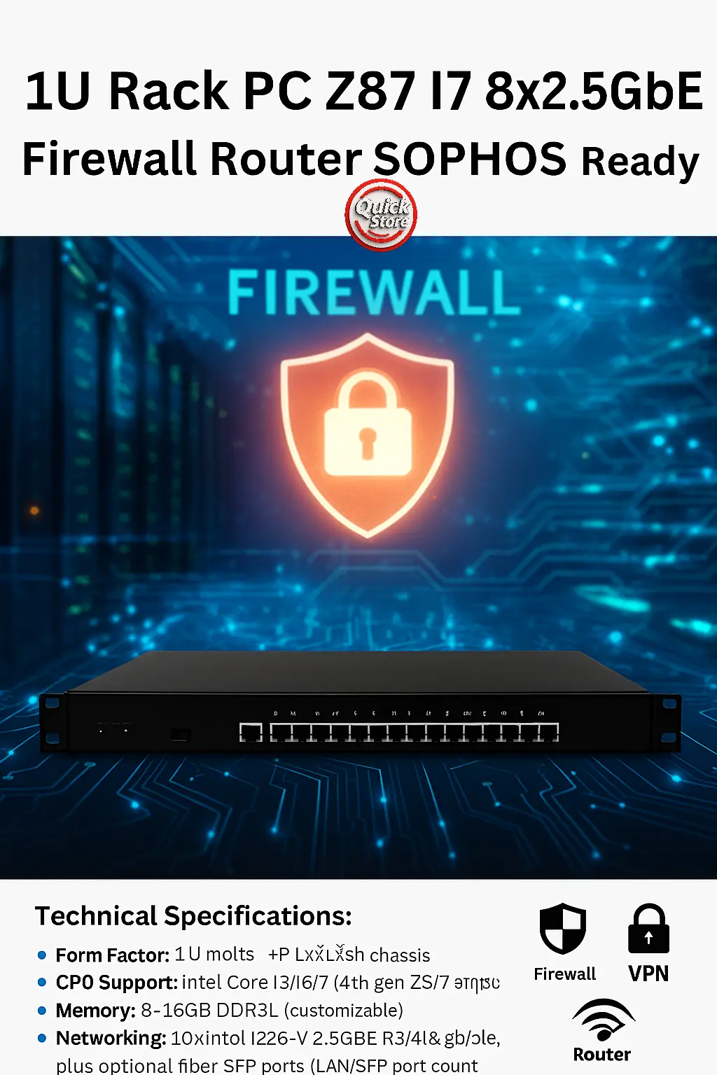 🚀 Enterprise‑Grade Firewall Appliance | www.quickstore.co.za